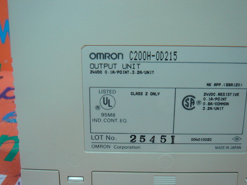 OMRON C200H-OD215 OUTPUT UNIT - 裕益科技自動化設備可程式編碼器PLC分散式控制系統DCS